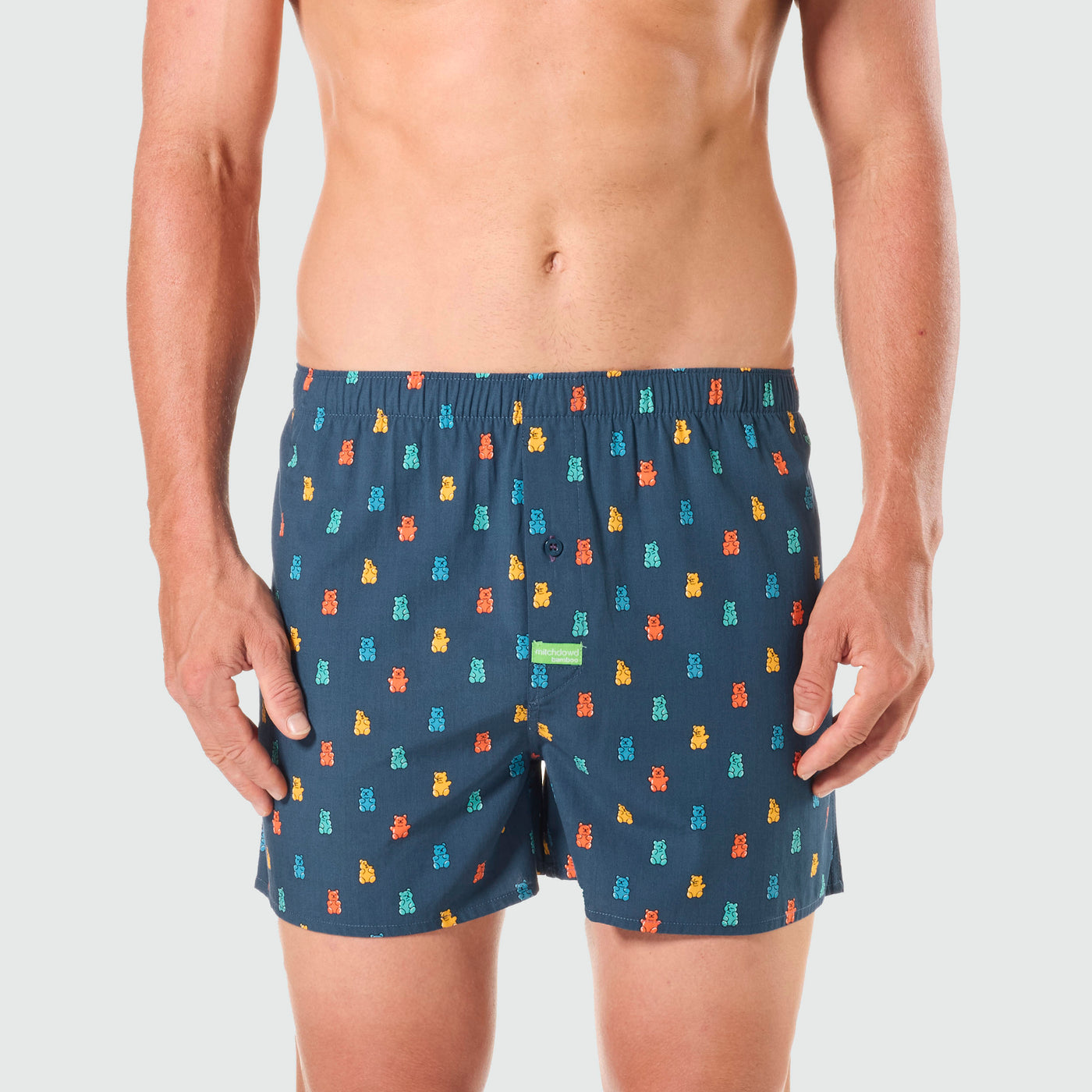 Mitch Dowd Mens Cotton Boxers | Candy Bear | Shop Now!