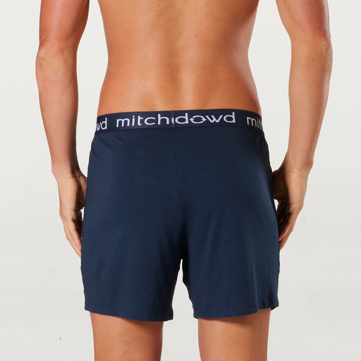Mens Bamboo Boxer Shorts | Navy Loose Fit Knit | Shop Online Today ...